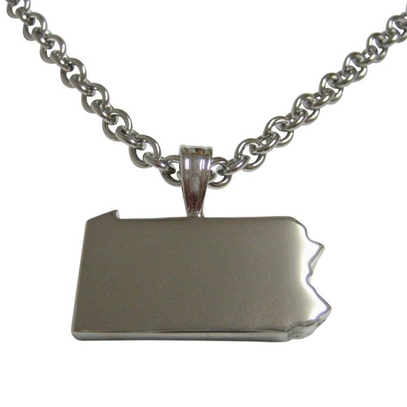 Kiola Designs | Jewelry | Pennsylvania State Map Shape Pendant Necklace ...